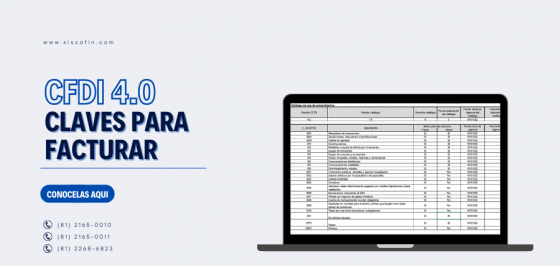Claves para facturar en CFDI 4.0 - Catálogo SAT - Siscofin