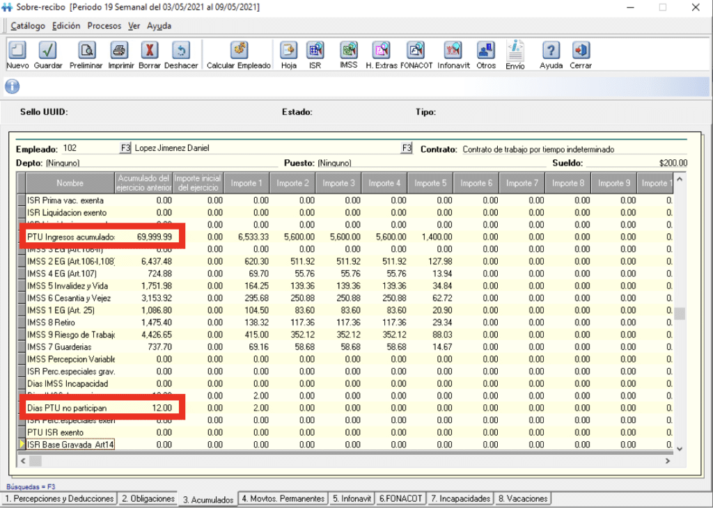 PROCESO DE LA PTU - CONTPAQI NÓMINAS - Siscofin