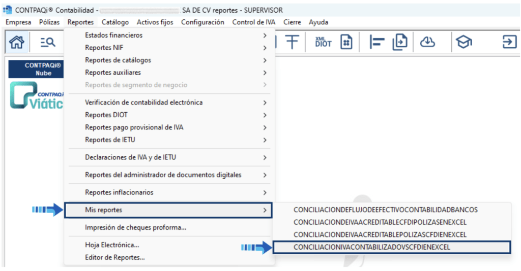 Reportes para Conciliación de IVA CONTPAQi® Contabilidad - Siscofin